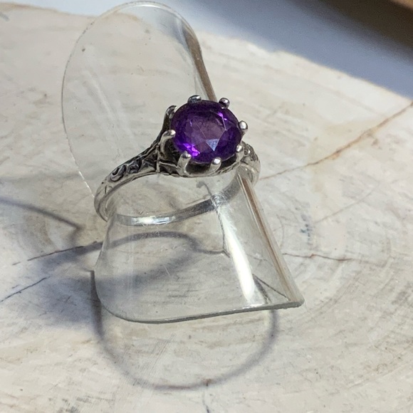 Jewelry | Vintage Sterling Silver Amethyst Ring | Poshmark
